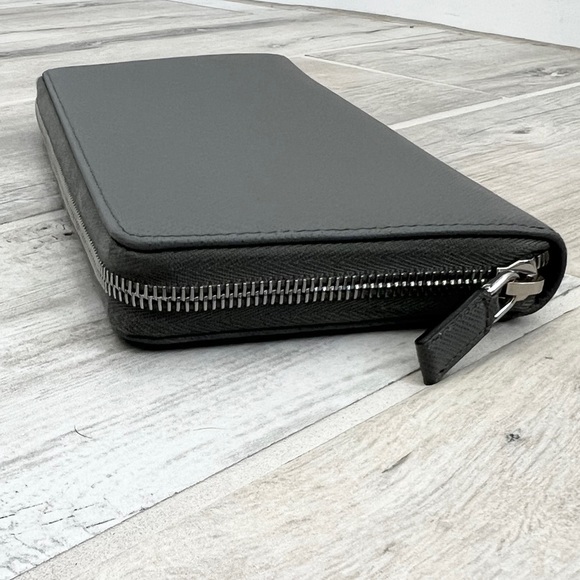 Prada | Bags | Prada Mercurio Grey Saffiano Leather Xl Organizer Travel ...